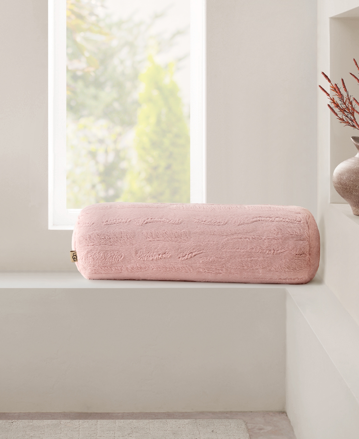 Click here for Ugg Valor Carved Faux-Fur Bolster Decorative Pillo... prices