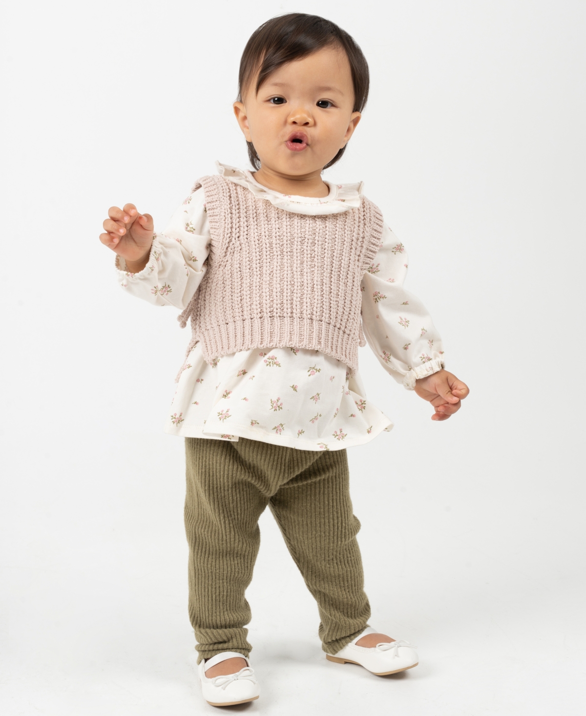 Click here for Rare Editions Baby Girls 3-Piece Knit Vest  Floral... prices