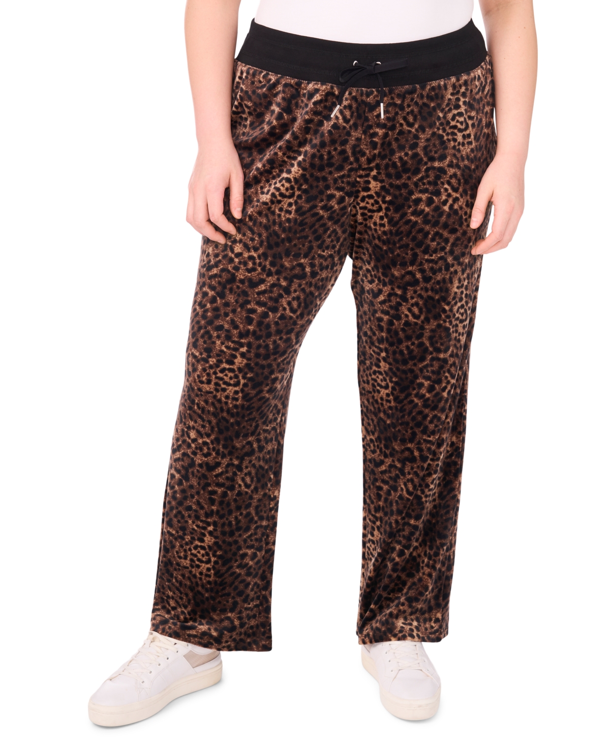 Click here for Vince Camuto Plus Size Velour Animal-Print Drawstr... prices