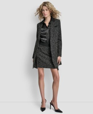 Click here for Dkny Womens Tweed Topper Jacket Pleated Mini Skirt... prices