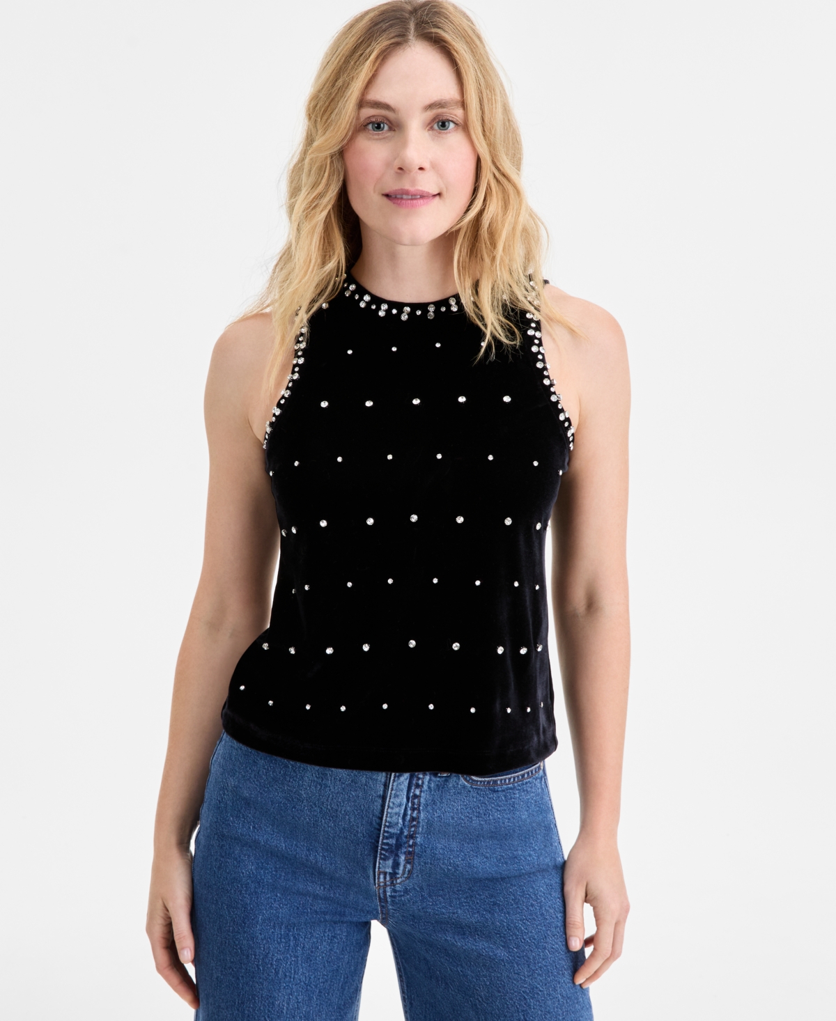 Click here for On 34th Womens Velvet Embellished Tank Top  Macys... prices