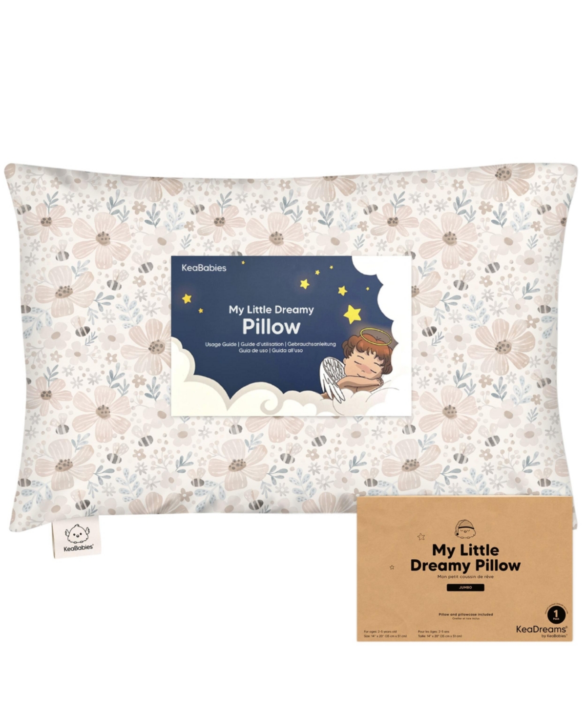 Click here for Jumbo Toddler Pillow with Pillowcase  14X20 Soft O... prices