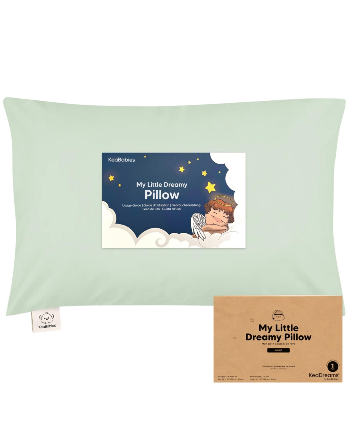 Click here for Jumbo Toddler Pillow with Pillowcase  14X20 Soft O... prices