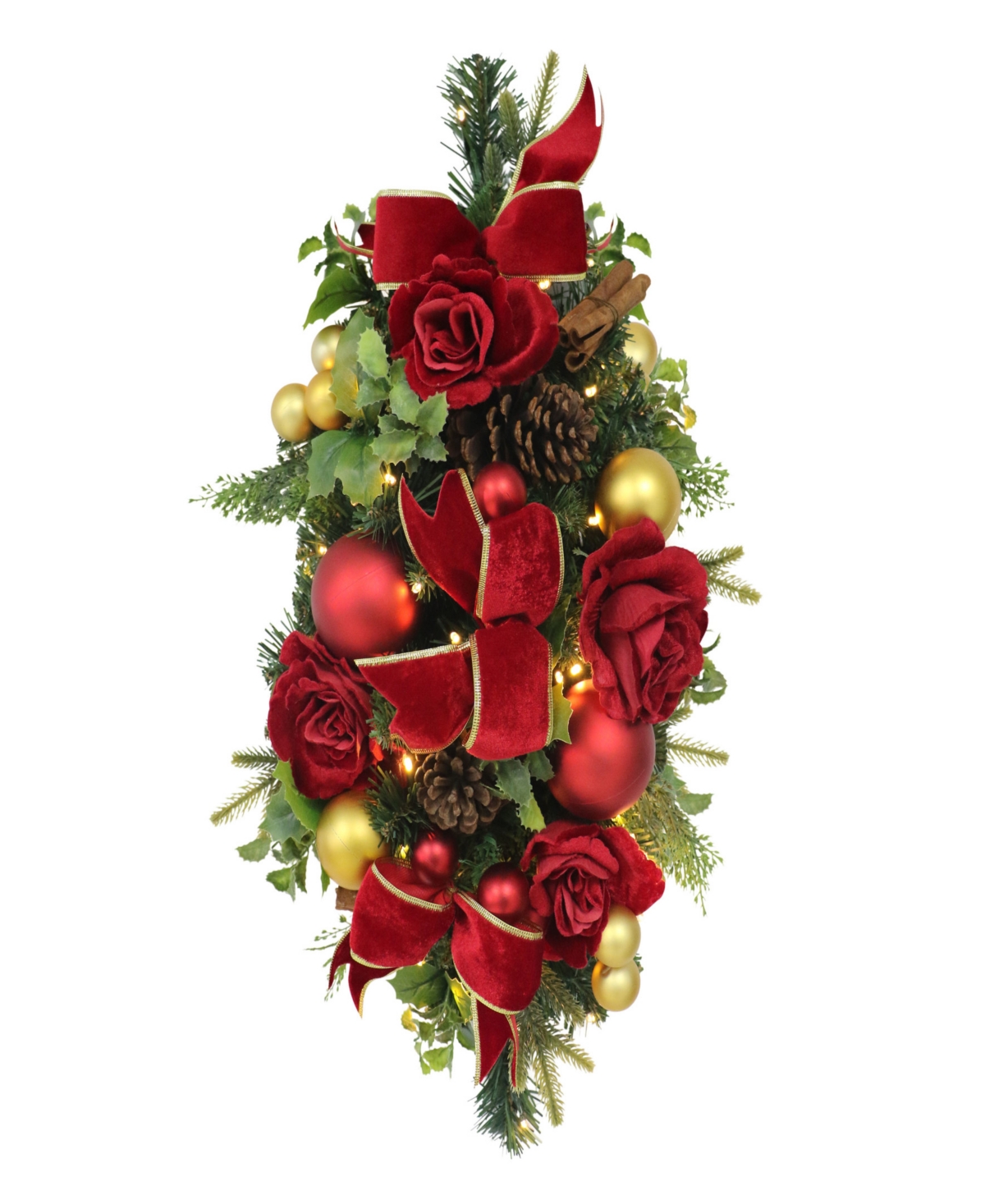 Click here for Puleo 28 Artificial Pre-Lit Adorned Banister Swag... prices