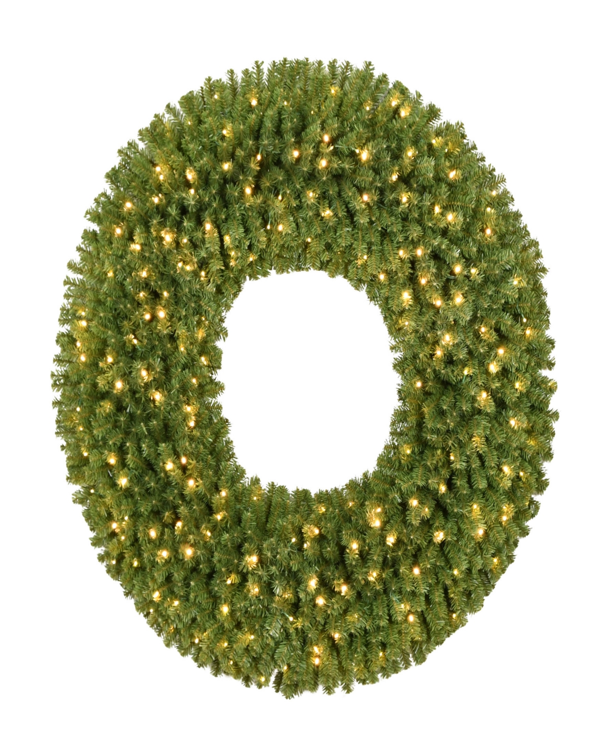 Click here for Puleo 60 Pre-Lit Artificial Utah Spruce Wreath wit... prices