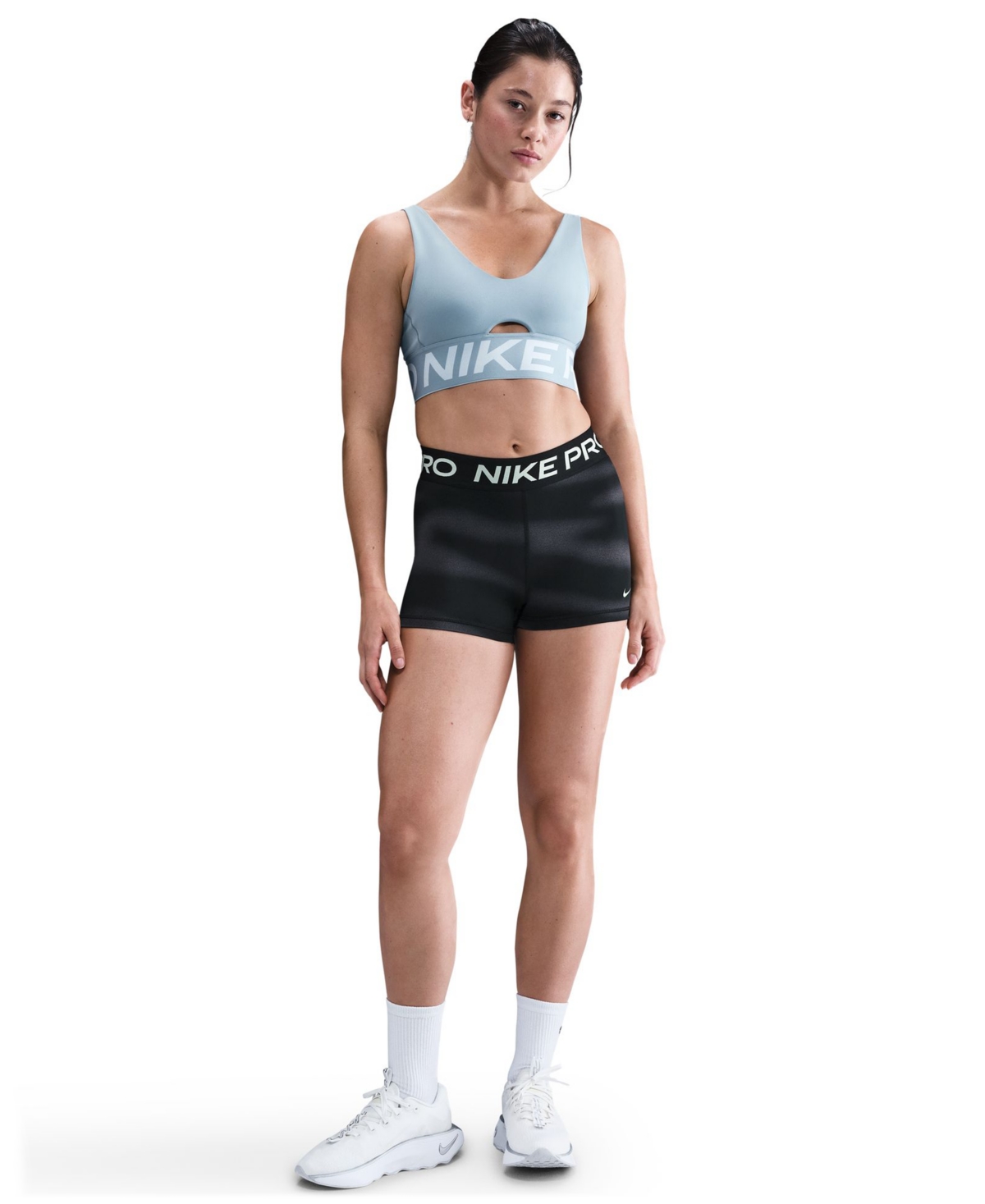 Click here for Nike Womens Mid-Rise Shorts - Thunder Gray/Mint Fo... prices