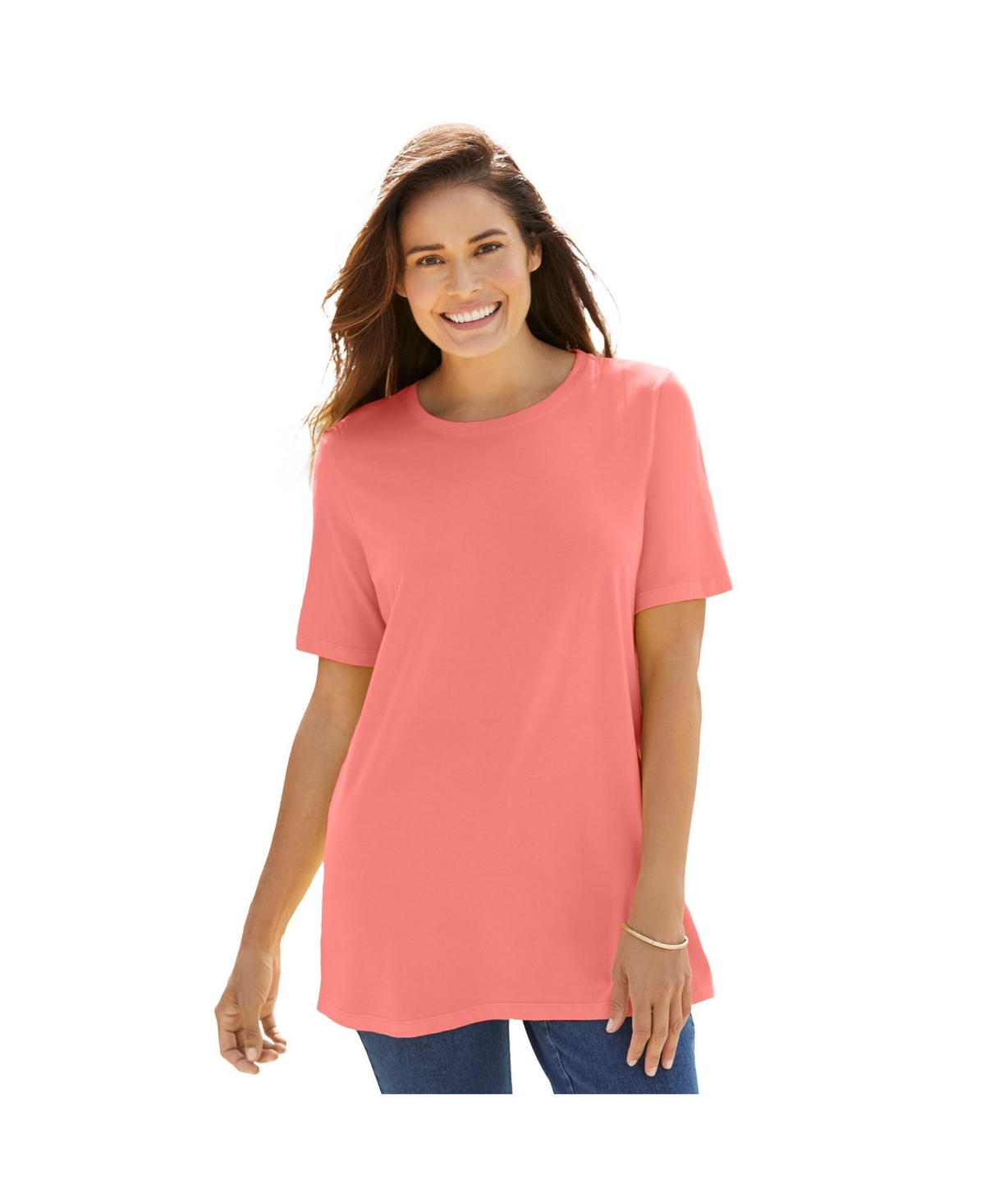 Click here for Woman Within Womens Within Perfect Short-Sleeve Cr... prices