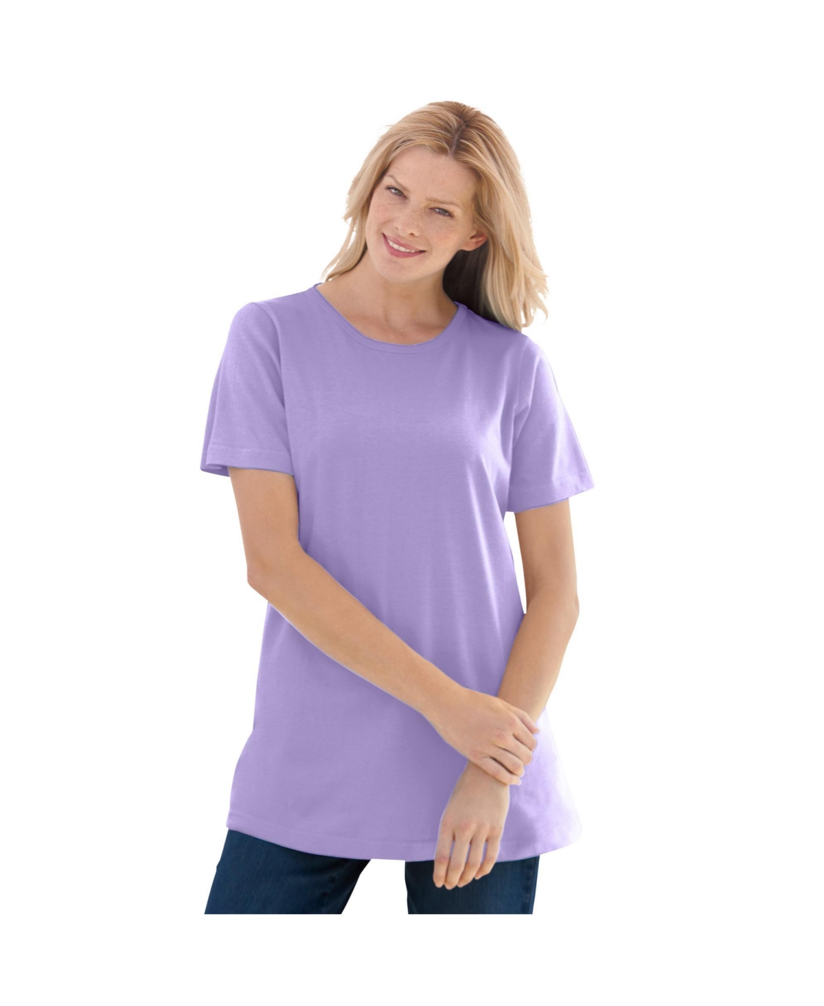 Click here for Woman Within Womens Within Perfect Short-Sleeve Cr... prices
