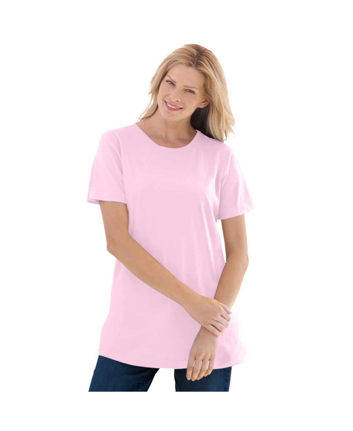 Click here for Woman Within Womens Within Perfect Short-Sleeve Cr... prices
