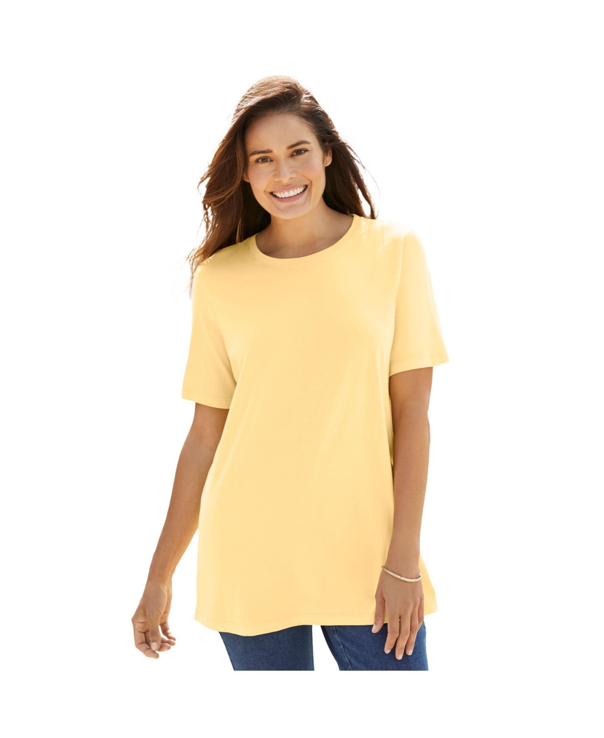 Click here for Woman Within Womens Within Perfect Short-Sleeve Cr... prices