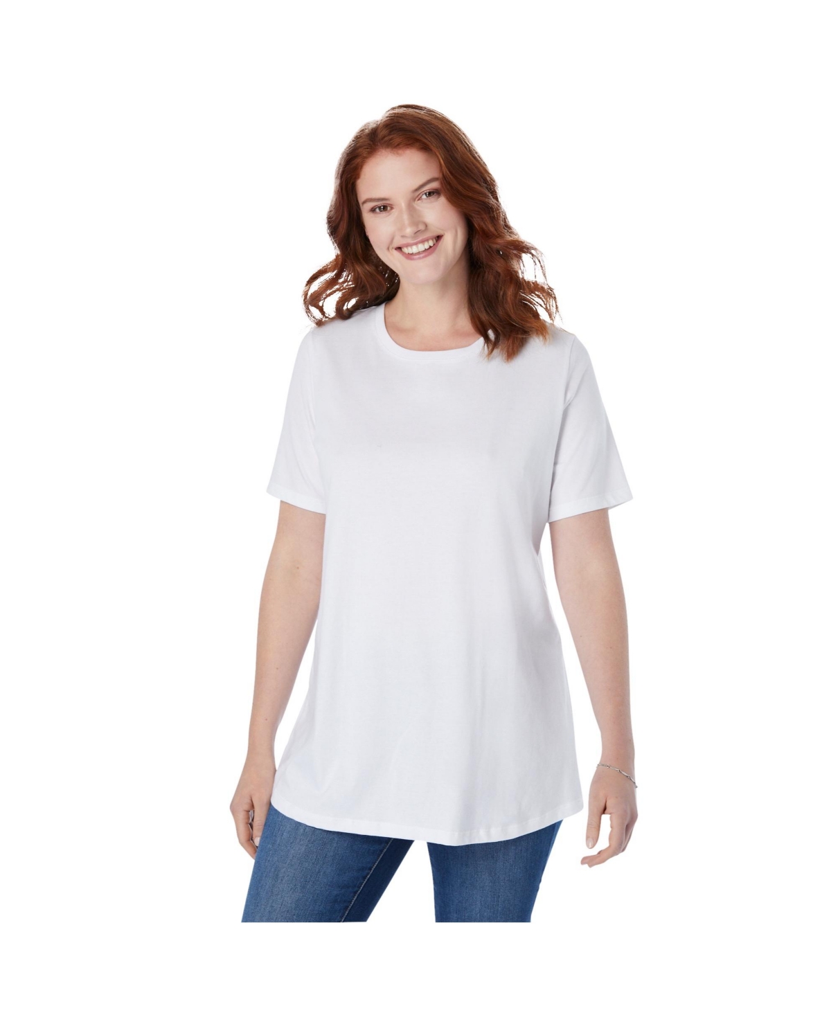 Click here for Woman Within Womens Within Perfect Short-Sleeve Cr... prices