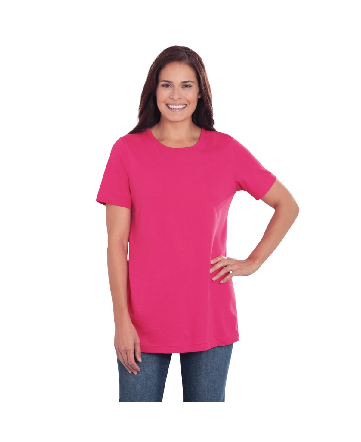 Click here for Woman Within Womens Within Perfect Short-Sleeve Cr... prices