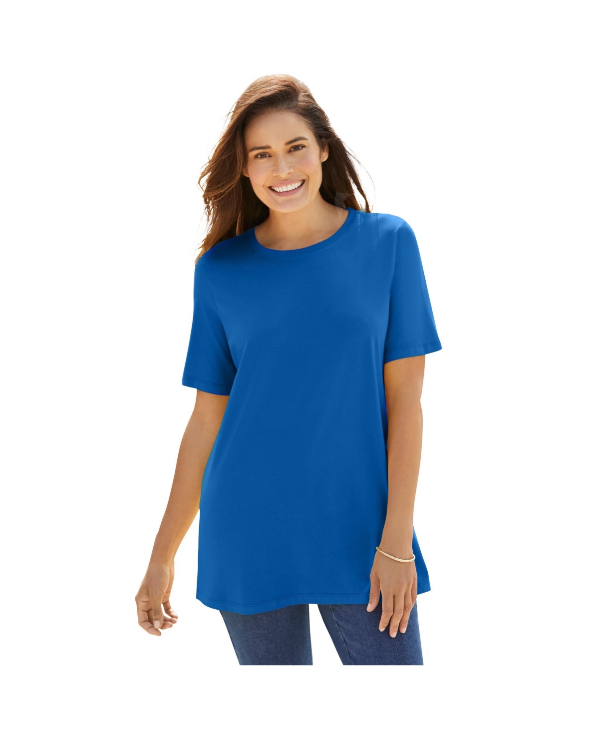 Click here for Woman Within Womens Within Perfect Short-Sleeve Cr... prices