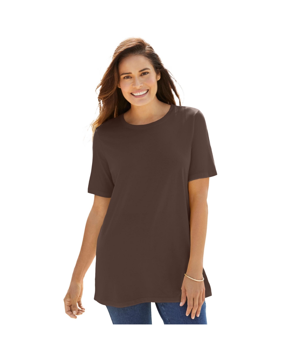 Click here for Woman Within Womens Within Perfect Short-Sleeve Cr... prices