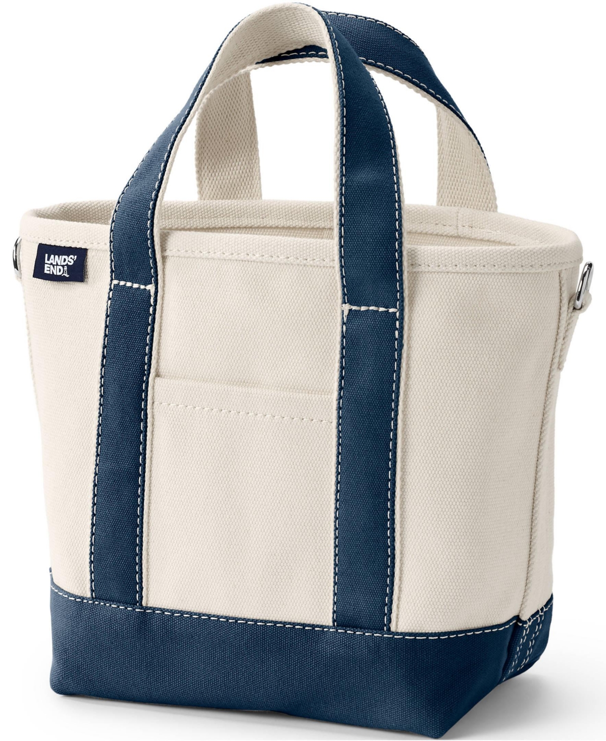 Click here for Lands End Small 3 Pocket Open Top Canvas Tote Bag... prices