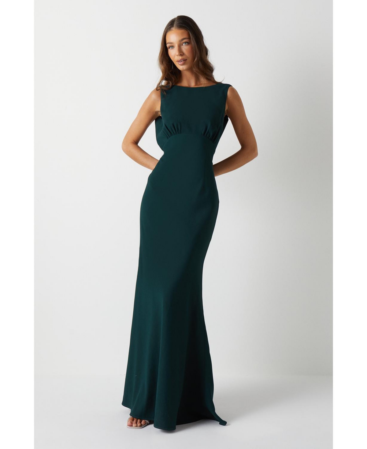 Click here for Coast Cowl Back Maxi Bridesmaid Dress - Emerald prices