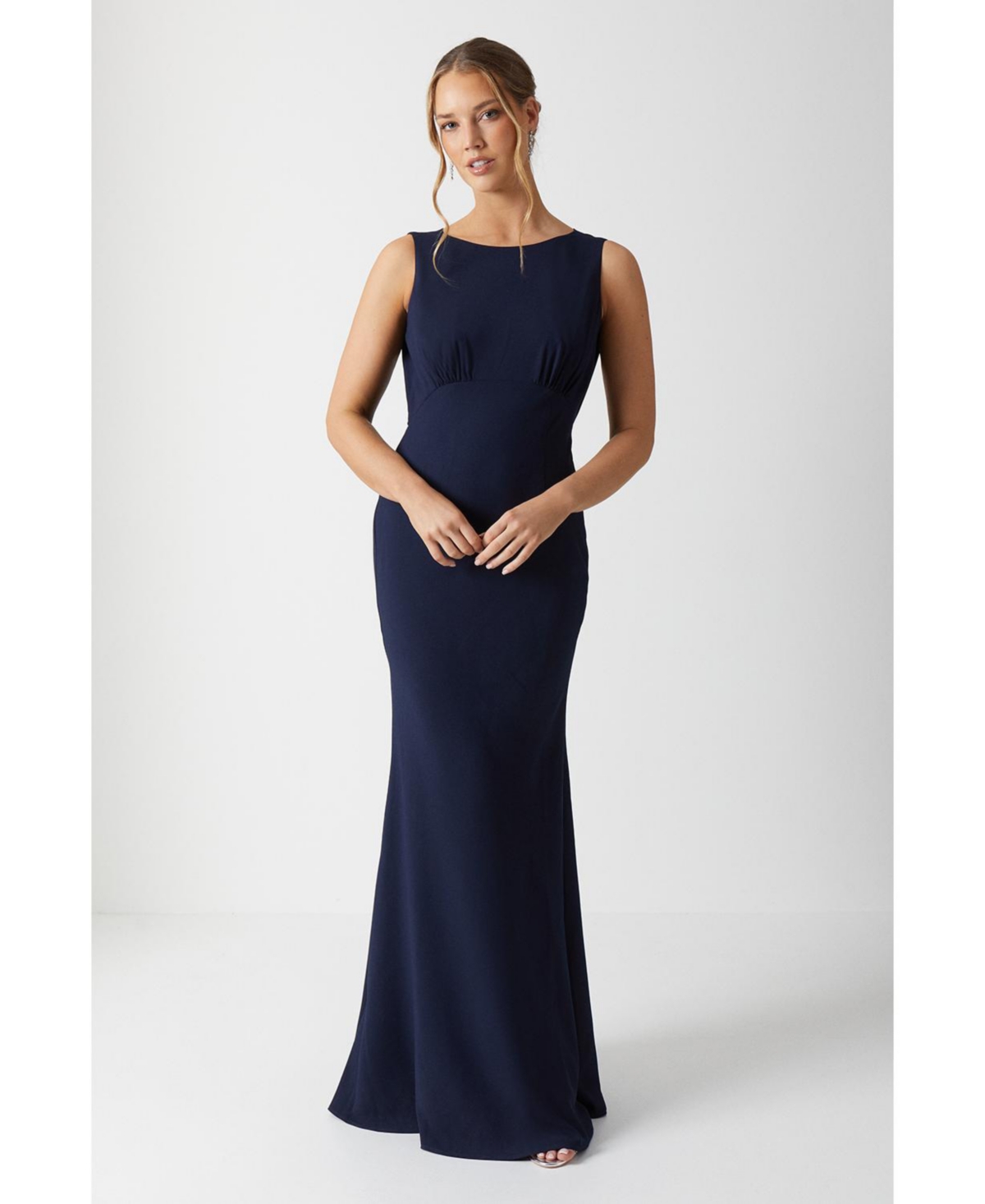 Click here for Coast Cowl Back Maxi Bridesmaid Dress - Navy prices