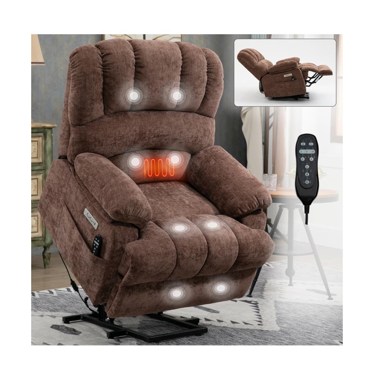 Click here for Maison Boucle Oversized Power Lift Recliner for Bi... prices