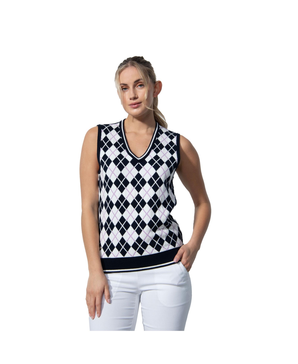 Click here for Daily Sports Abruzzo V-Neck Womens Golf Vest - Arg... prices