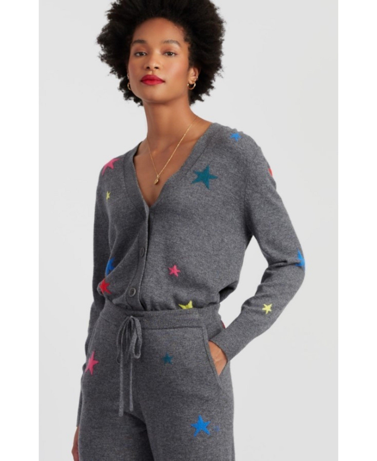 Click here for Chinti & Parker Womens Wool-Cashmere Star Cardigan... prices