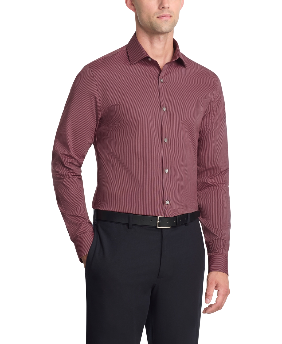Click here for Mens Technicole Slim Fit Dress Shirt - Burgundy prices