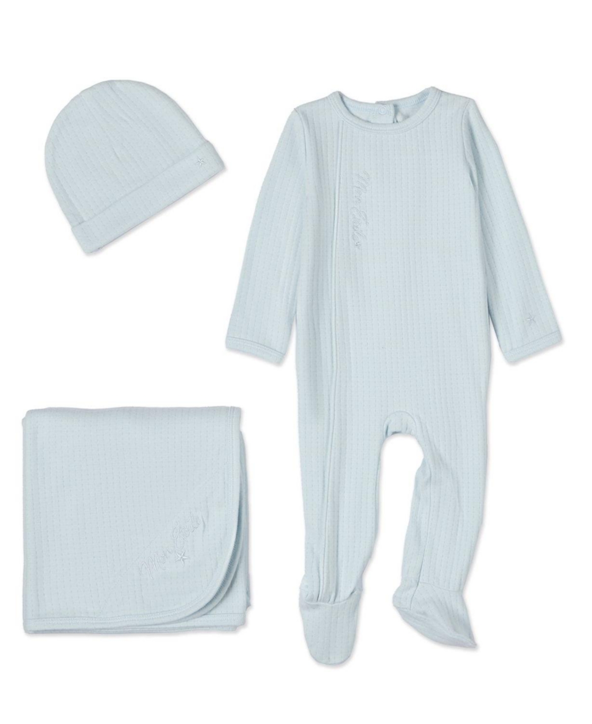 Click here for MeMoi 3 Piece Baby Mon Etoile Cotton Rich Pointell... prices