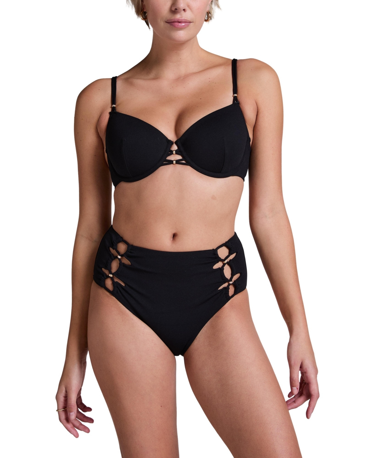Click here for Hunkemoller Womens Holbox Rio Bikini Bottoms - Bla... prices