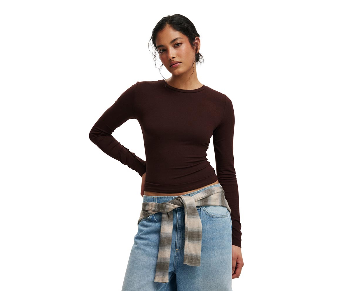 Click here for Cotton On Womens All Day Crew Long Sleeve - Dark o... prices