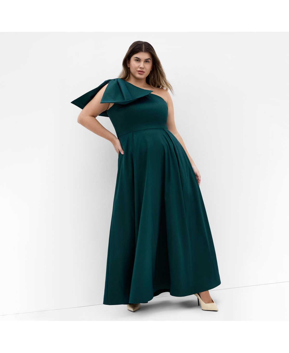Click here for City Chic Plus Size Captivate Maxi Dress - Deep te... prices