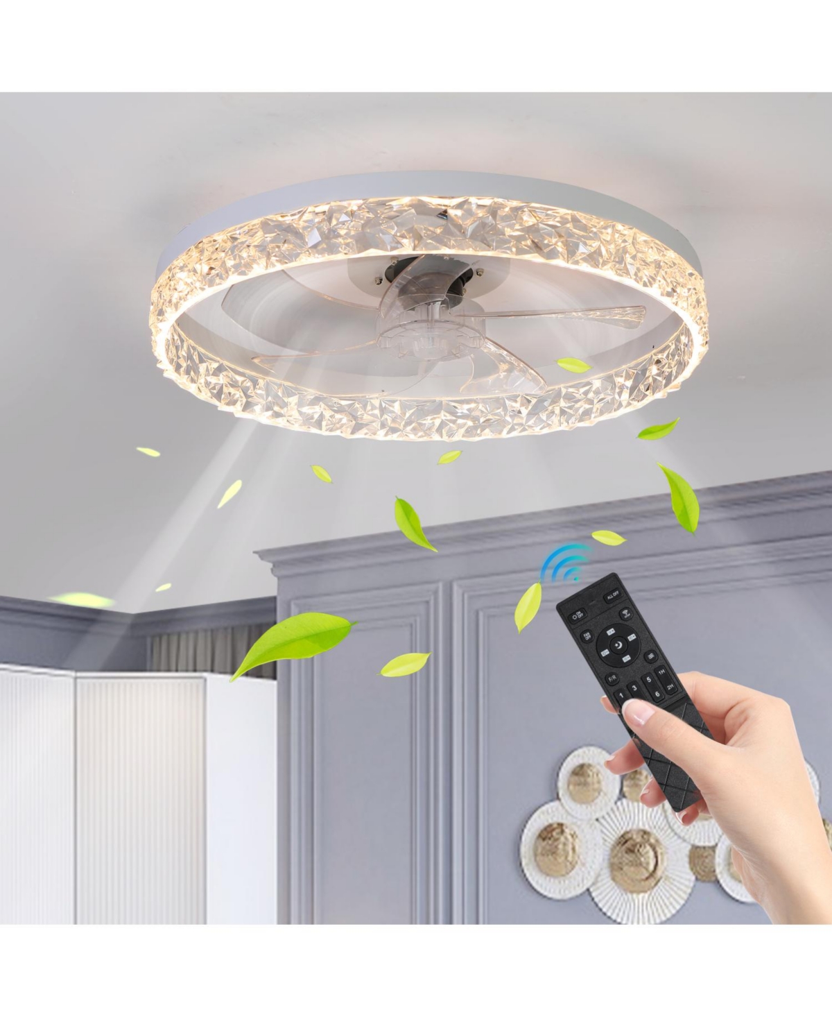 Click here for Streamdale Furniture Dimmable Acrylic Ceiling Fan... prices