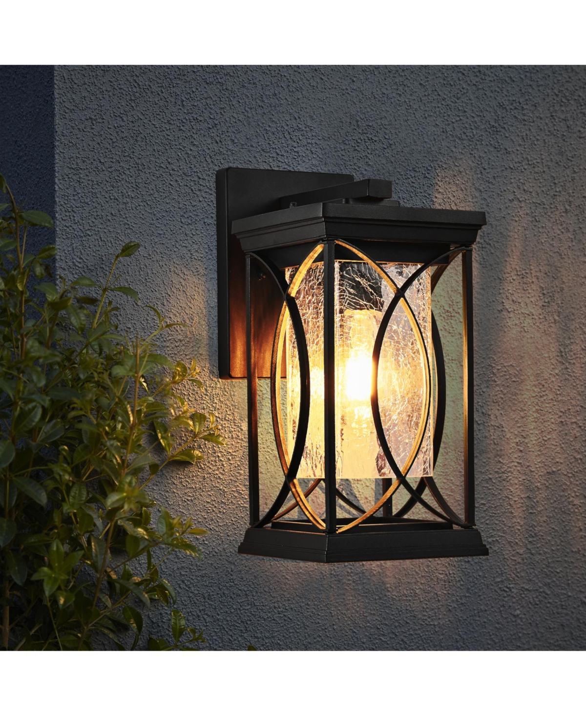 Click here for Streamdale Outdoor Wall Lantern with Crackled Glas... prices