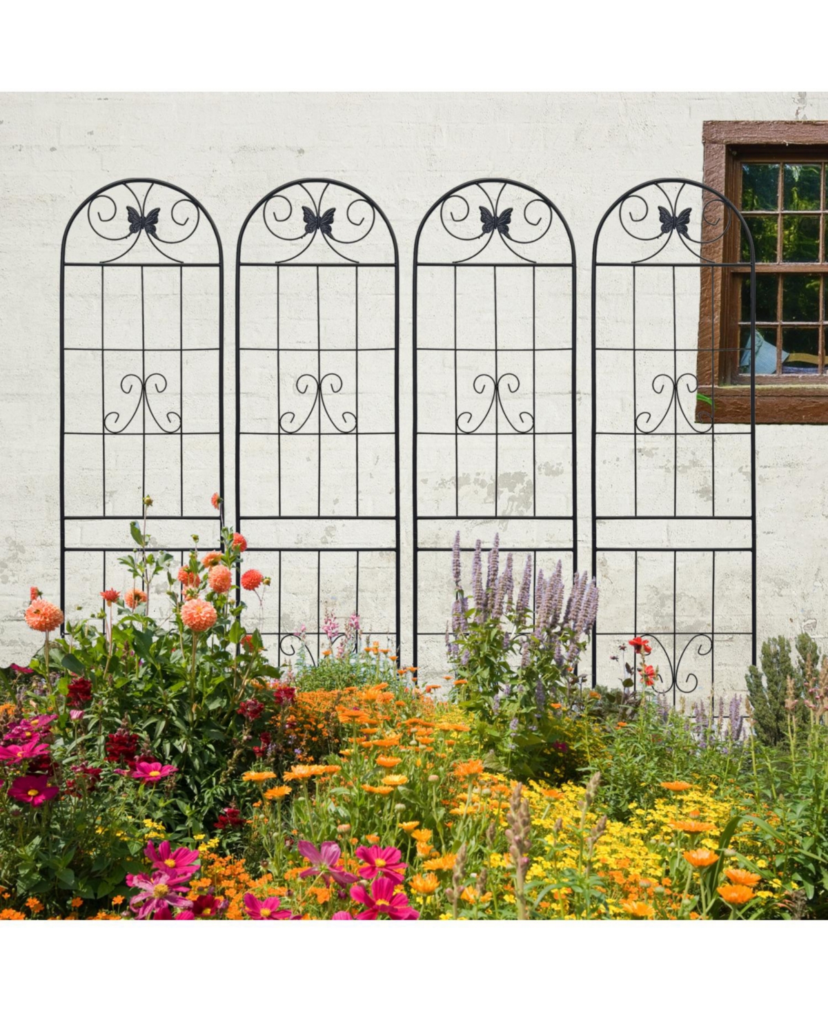 Click here for Streamdale 4-Pack Metal Garden Trellis  86 7 Rustp... prices