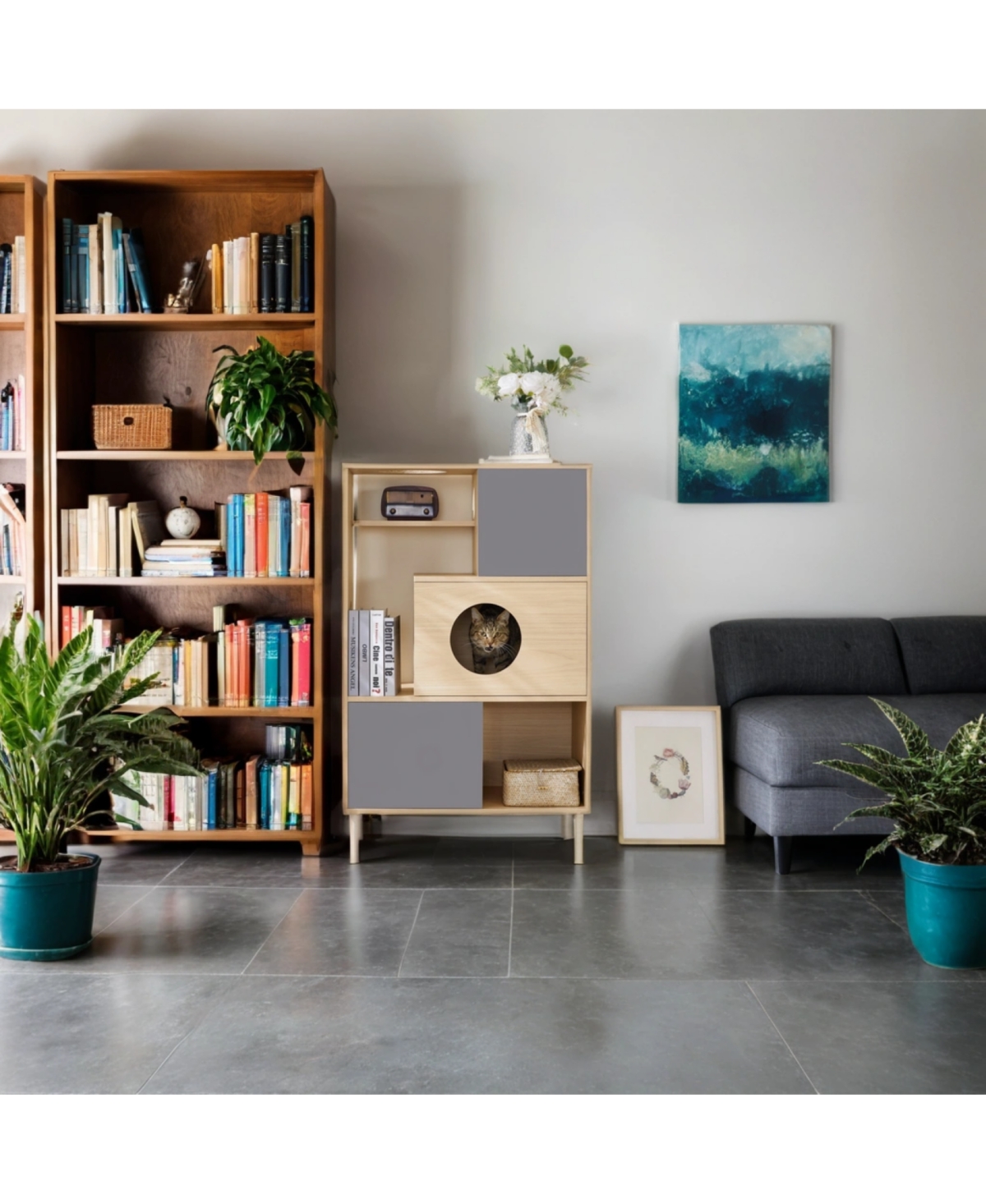 Click here for Streamdale Furniture Modern cat Bookcase Cat tree... prices