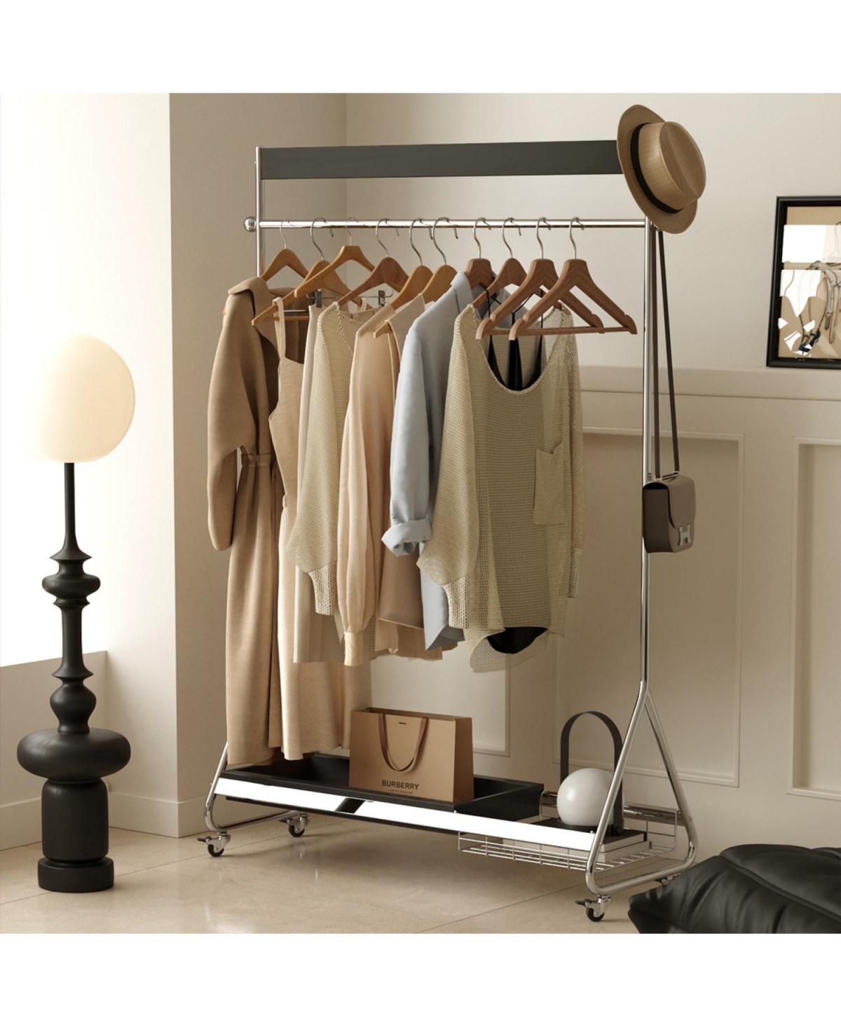 Click here for Streamdale Furniture Leon Black Clothes & Hat Rack... prices