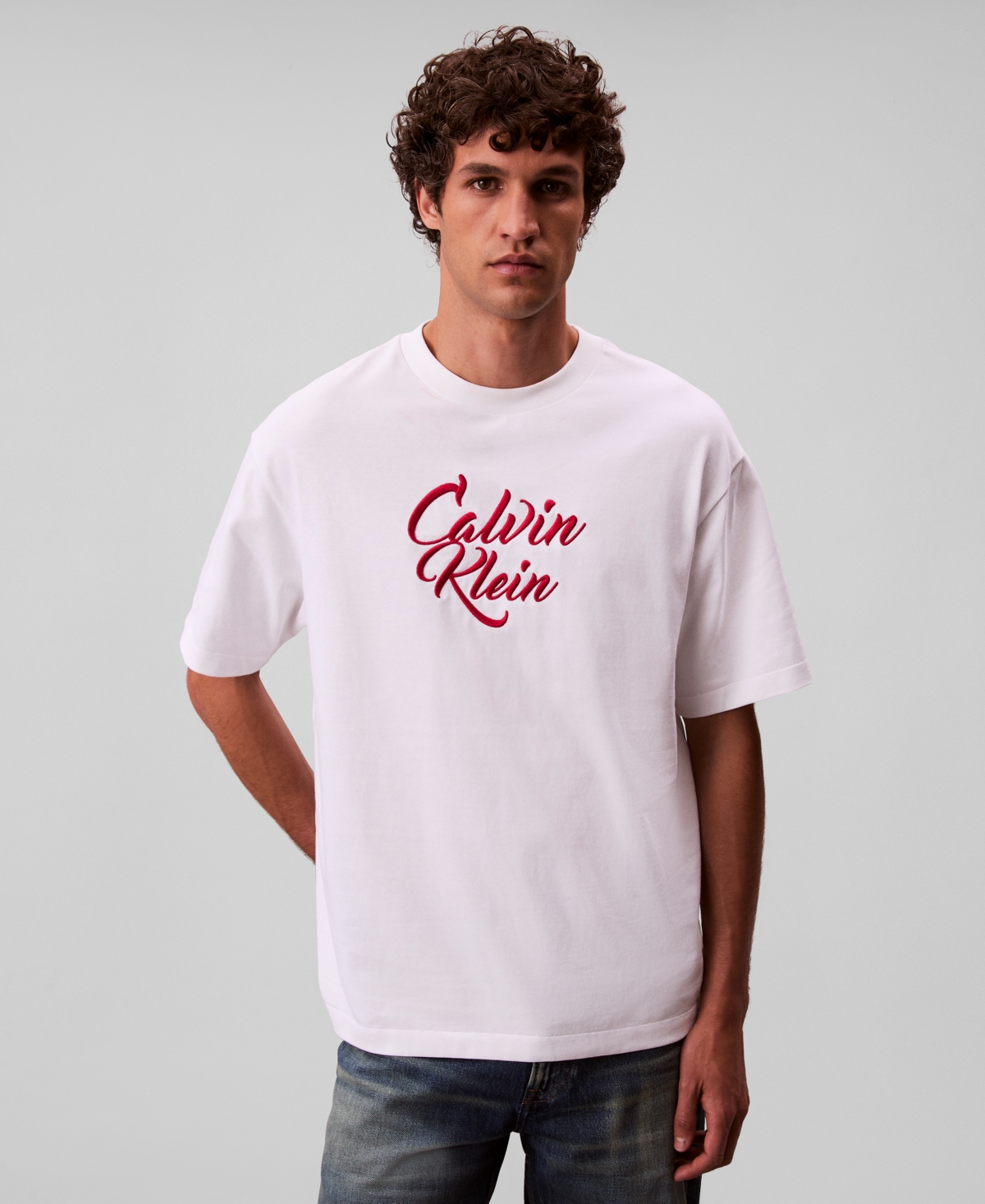 Click here for Calvin Klein Mens Relaxed Fit Graphic T-Shirt - Br... prices