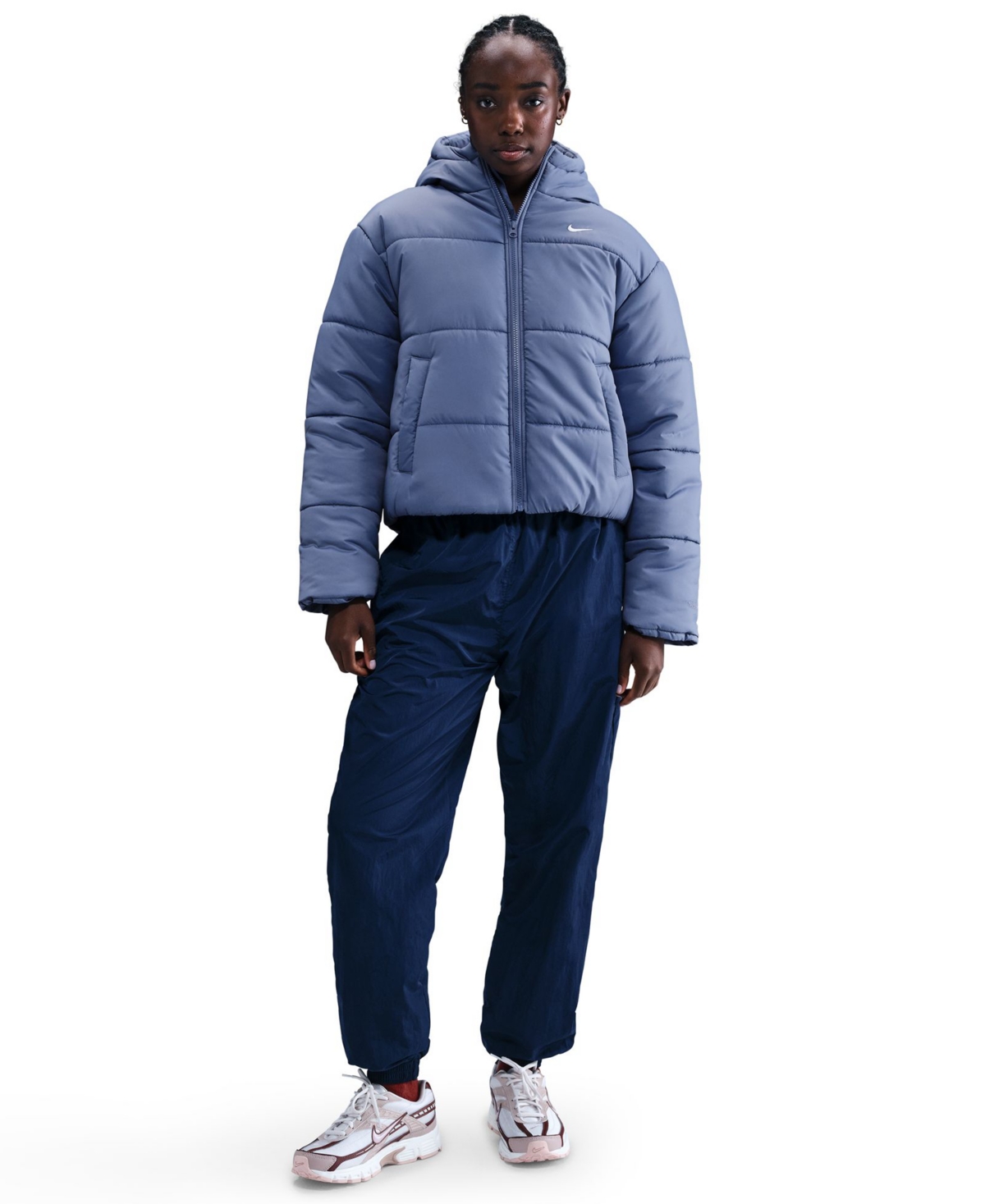 Click here for Nike Womens Therma-fit Hooded Puffer Jacket - Worl... prices