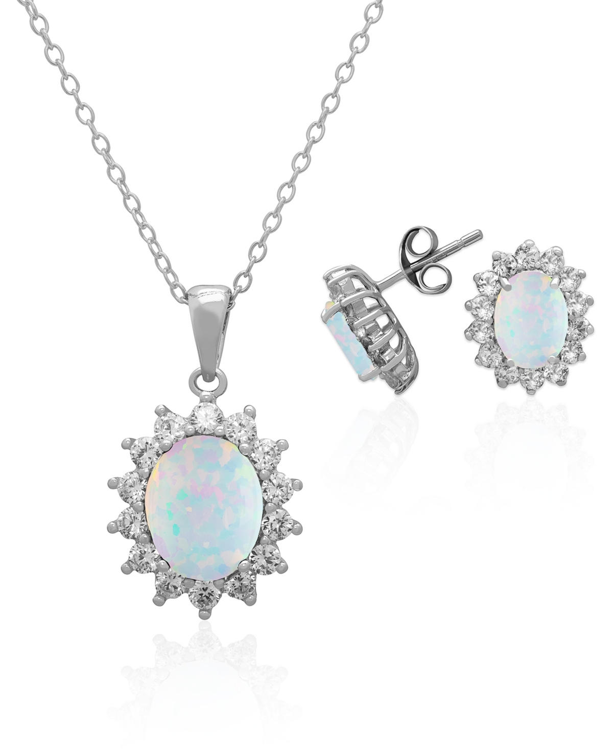 Click here for Macys 2-Piece Set Lab Grown White Opal (1.50 ct. t... prices