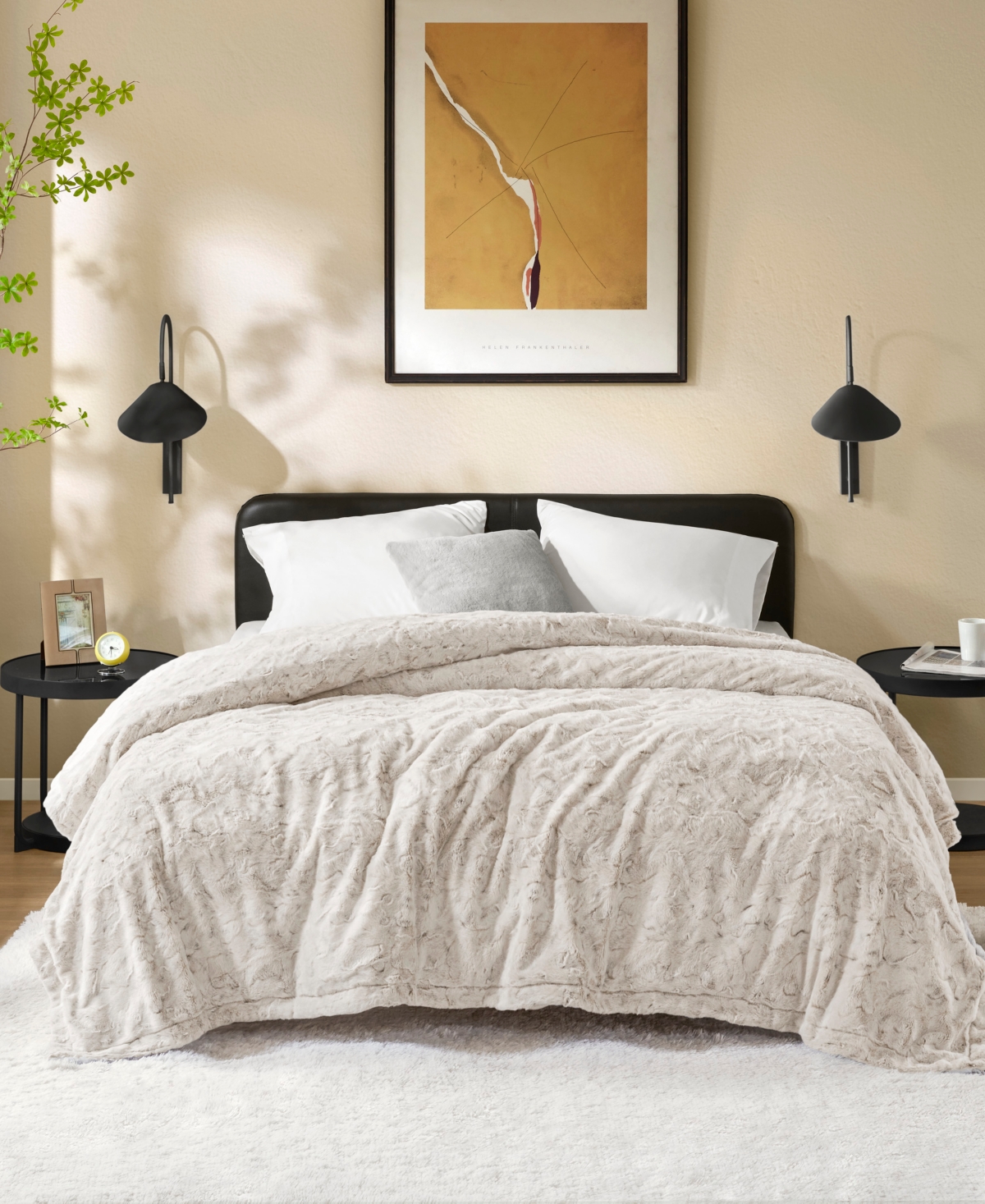 Click here for Madison Park Zuri Faux Fur Blanket  Full/Queen - G... prices