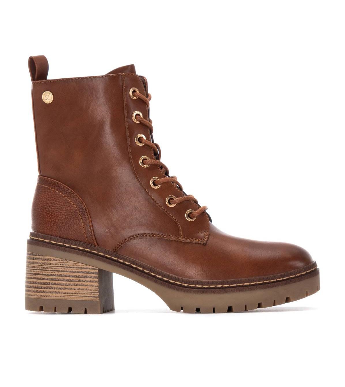 Click here for Xti Womens Combat Booties - Camel prices