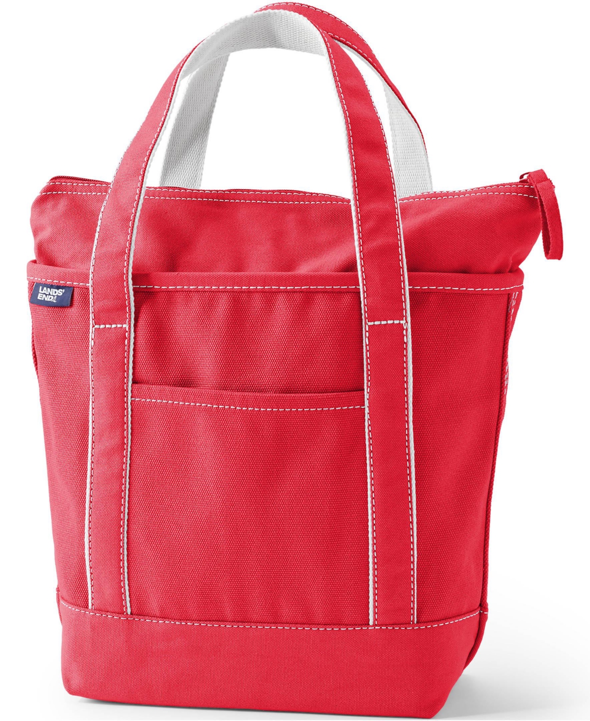 Click here for Lands End Medium 5 Pocket Zip Top Canvas Tote Bag... prices