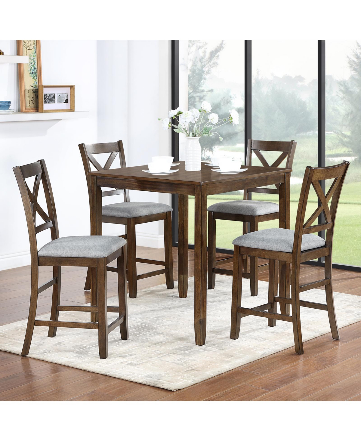 Click here for Casainc 5 Piece Square Counter Height Dining Table... prices