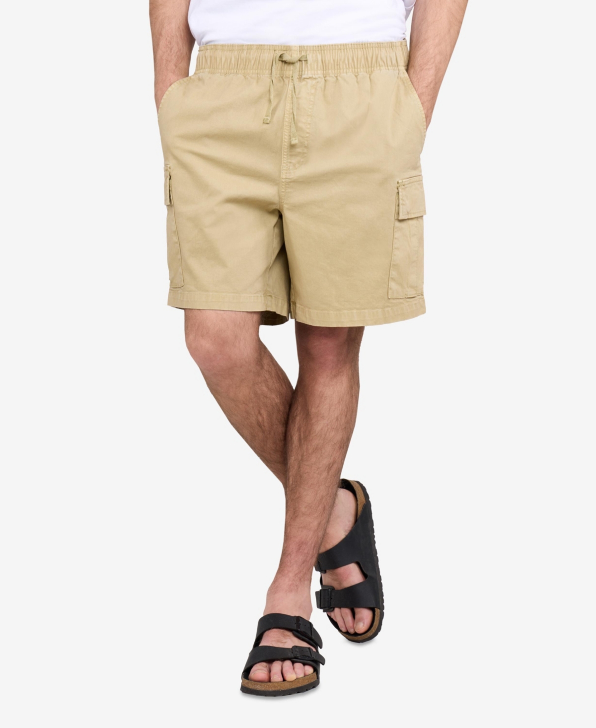 Click here for Xray Mens 6 Inches Elastic Pull On Waistband Twill... prices