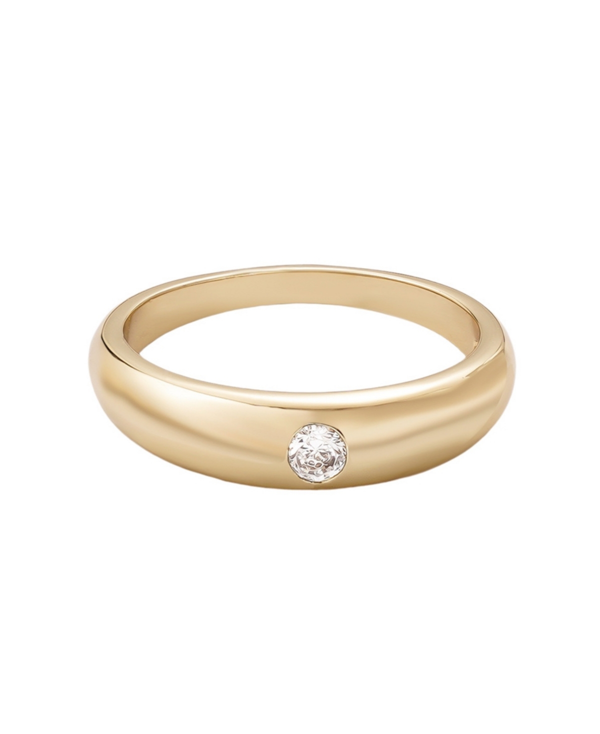 Click here for Adornia Gold Cubic Zirconia Chubby Band Ring - Gol... prices