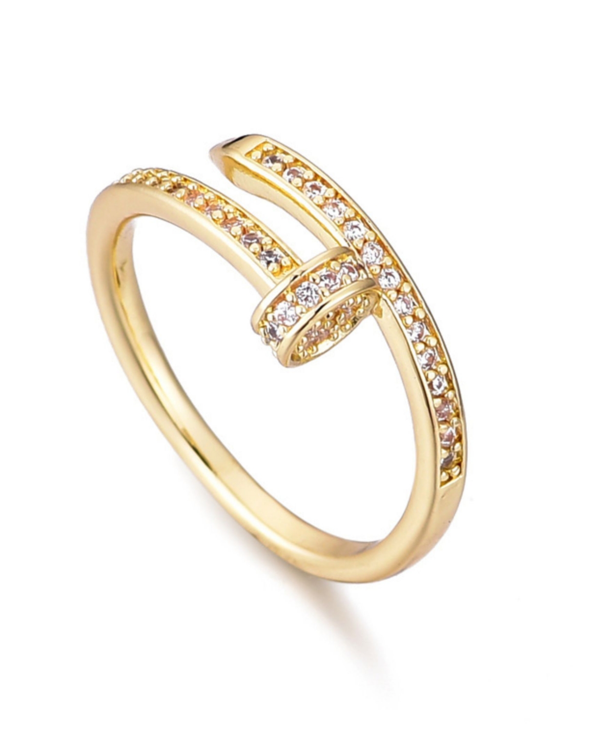 Click here for Adornia Gold Cubic Zirconia Nail Ring - Gold prices