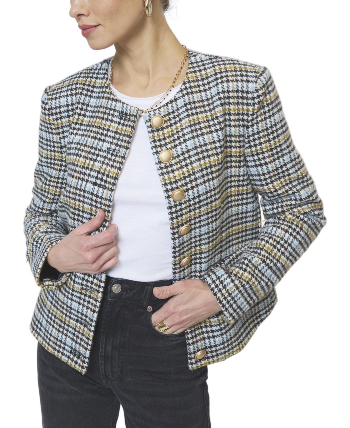 Click here for Central Park West Womens Billie Herringbone Jacket... prices