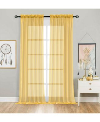 Click here for Kate Aurora Designer Sheer Voile Rod Pocket Curtai... prices