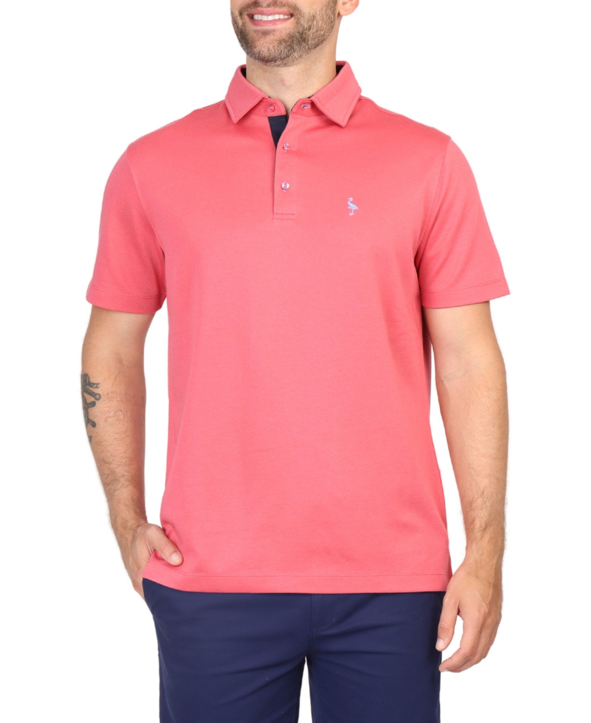 Click here for Tailorbyrd Mens Solid Modal Polo w/Contrast Trim -... prices