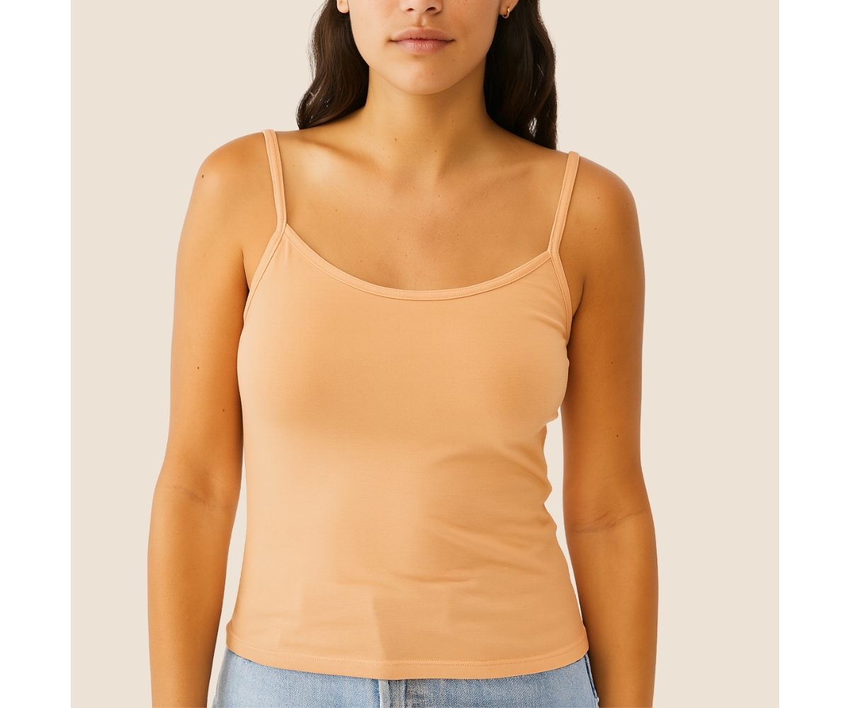 Click here for Meadow Womens Luna Cotton Cami - Buff prices
