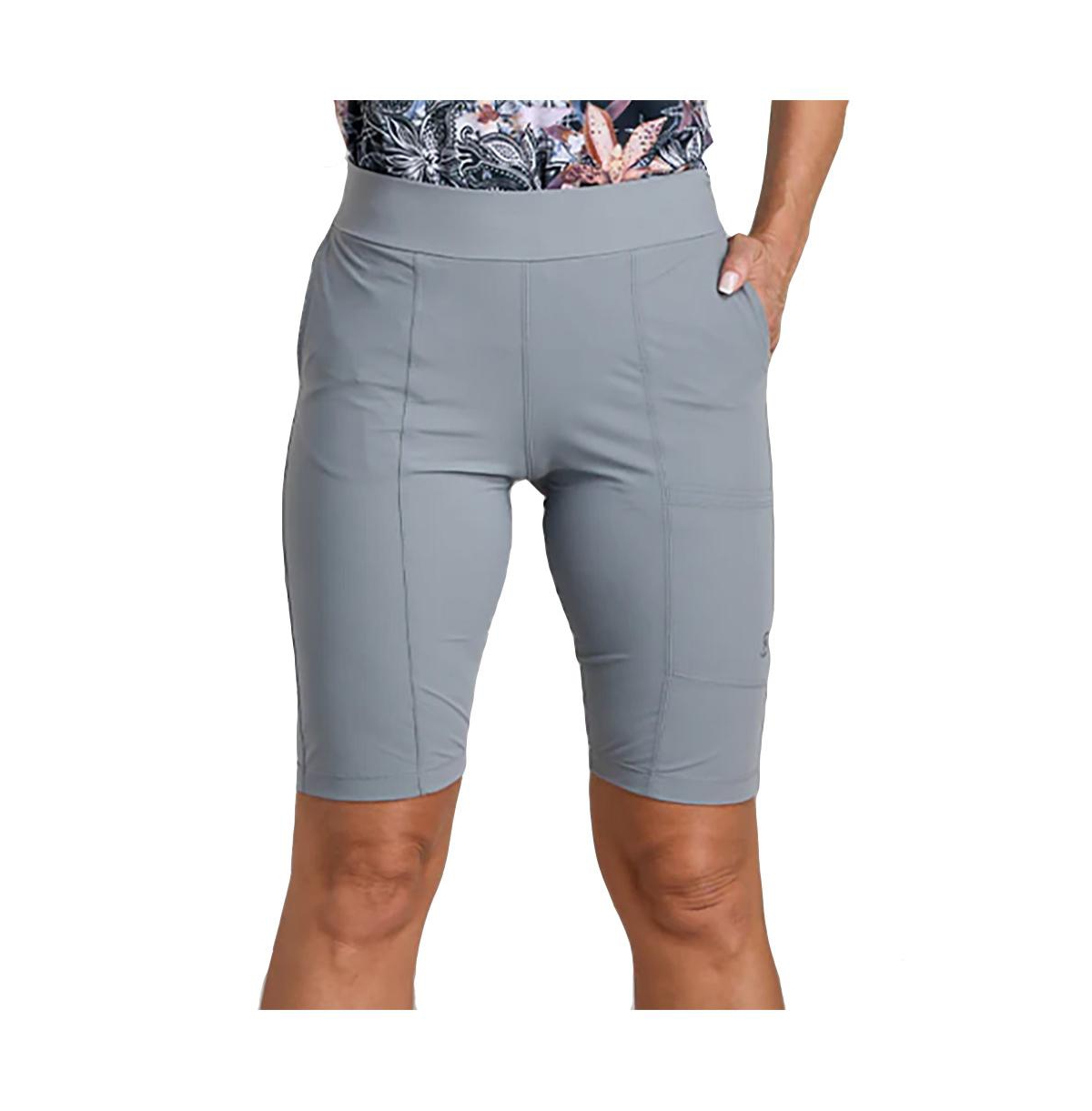 Click here for Sofibella Plus Size Bermuda Golf Short - Stone prices