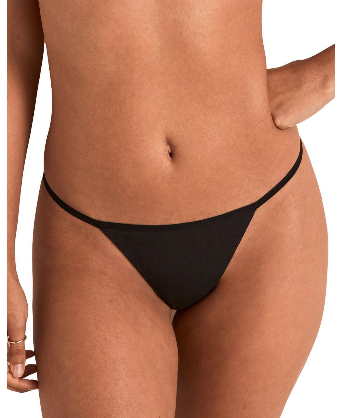 Click here for Adore Me Jersey Womens G-String Panty - Black prices